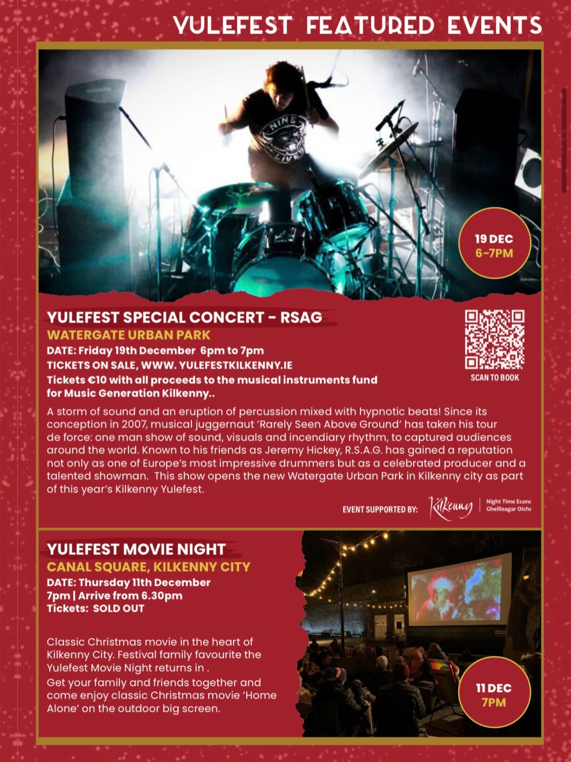 Yulefest Kilkenny out in force as Santa arrives and city lights go on